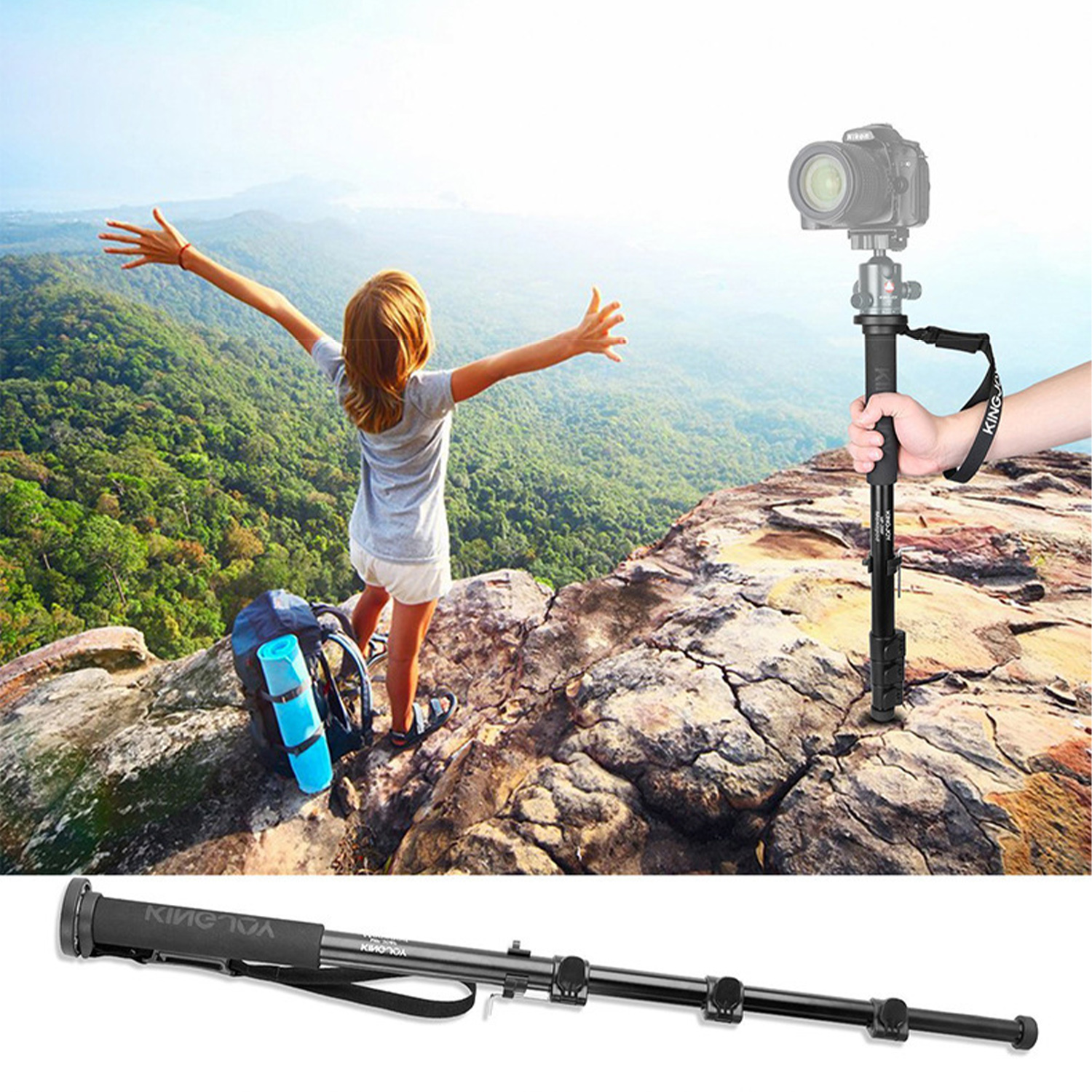 Monopods Travel Trekking Poles Retractable Aluminu... – Grandado