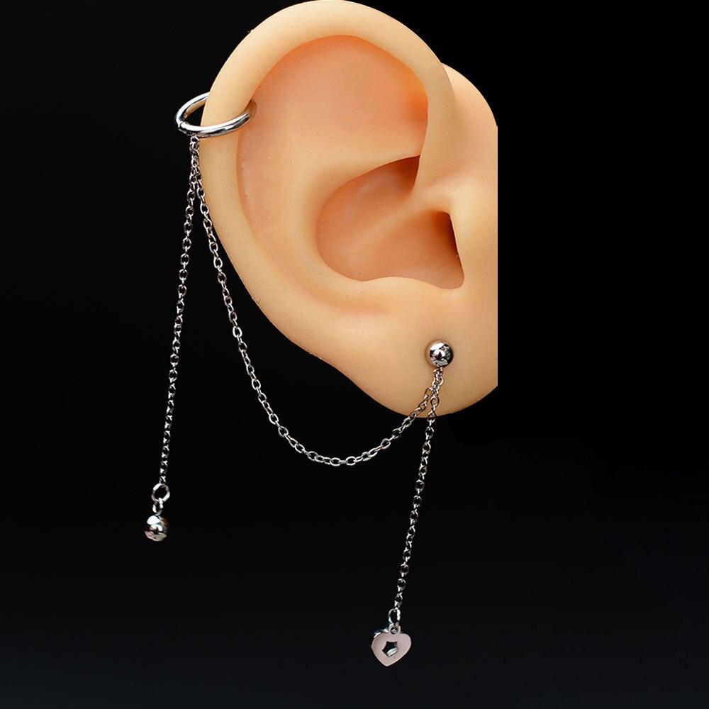 1Piece Stainless Steel Double Hole Chains Cartilag... – Grandado