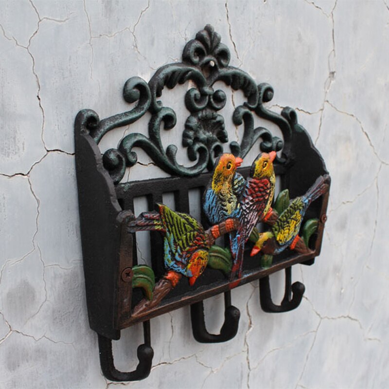Antique Green Birds Cast Iron Mail Wall Rack With ... – Grandado