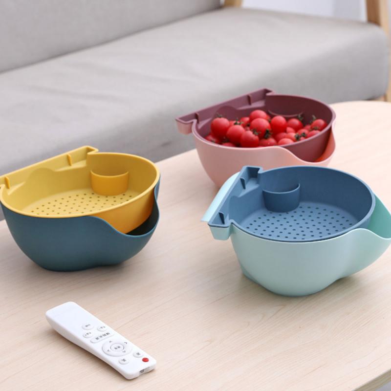lazy snack bowl double-layer snack kitchen storage... – Grandado
