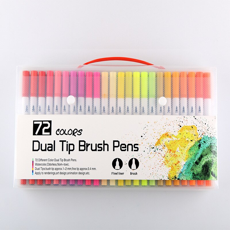 Color Water-based Double-head Marker Pen Set Water... – Grandado