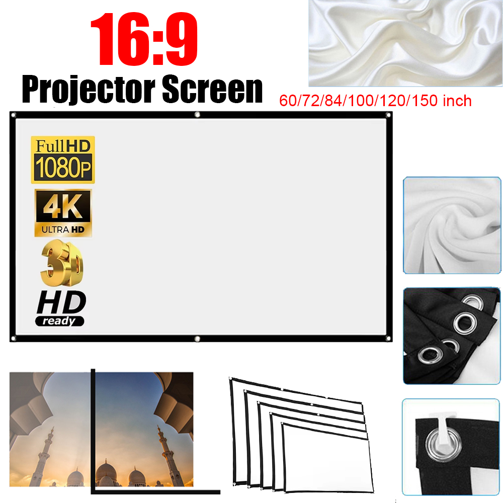 Portable Folding Projector Screen 60/72/84/100/120... – Grandado
