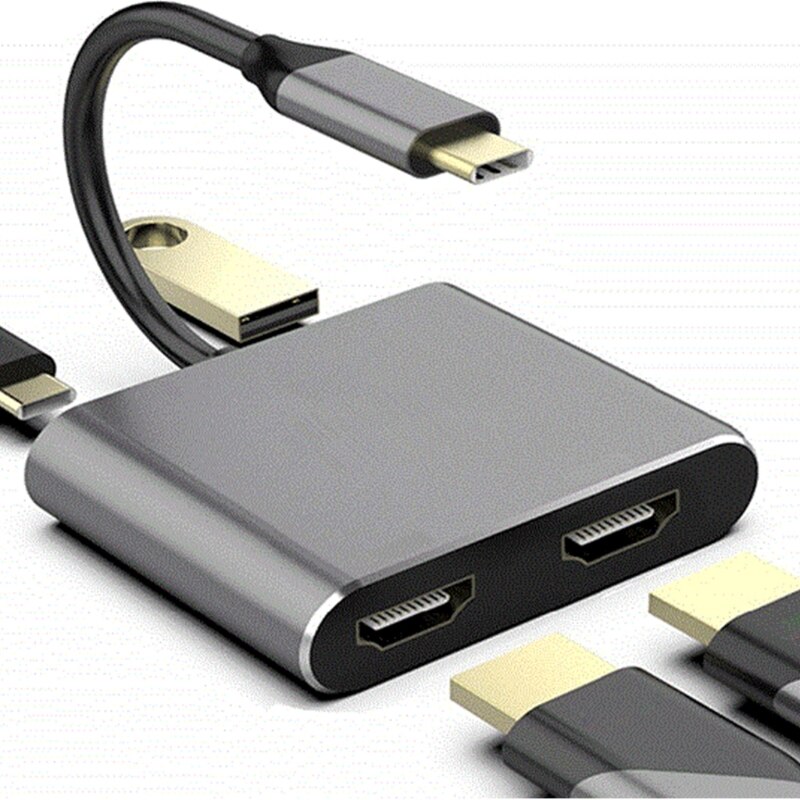 Type C Interface Ports to Two HDMI-Compatible Port... – Vicedeal