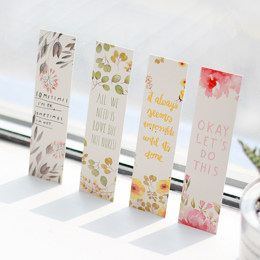 30 pcs Poem bookmark set Vintage Flower memo card ... – Grandado