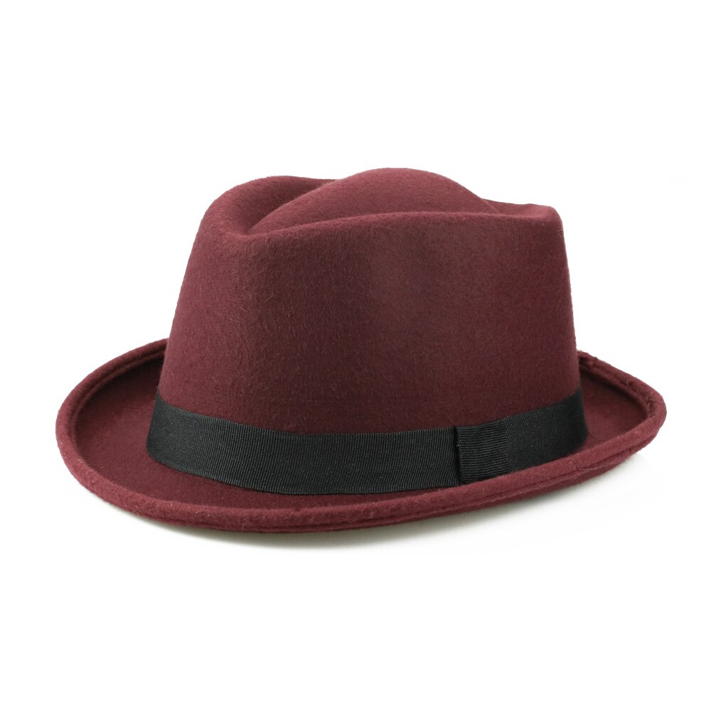 YY Small Brim Trilby Cap Men Retro Diamond Top Fed... – Grandado