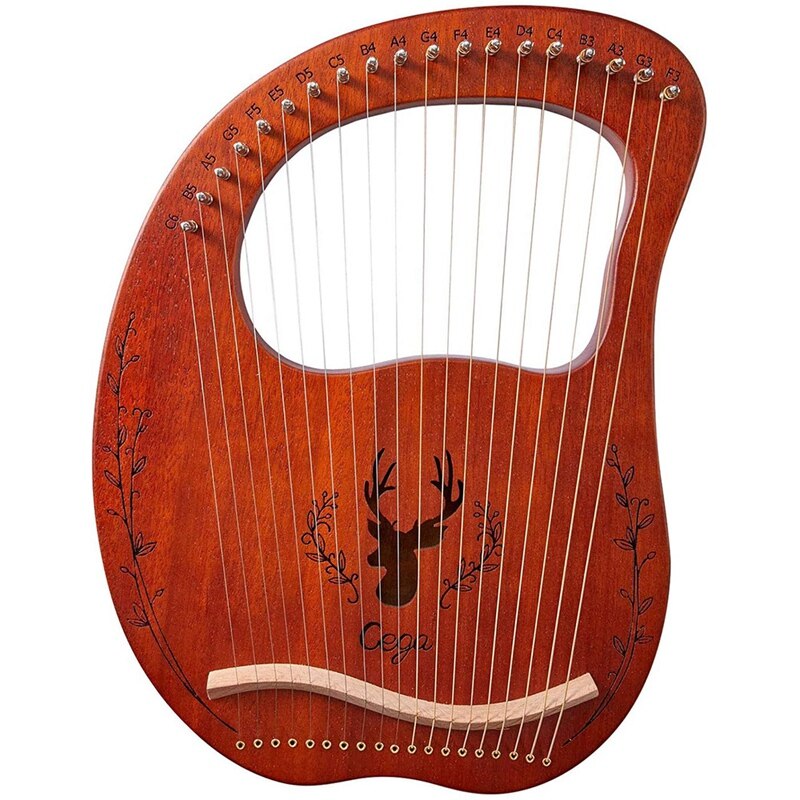 Cega Lyre Harp,19 String Mahogany Lye Harp Resonan... – Grandado
