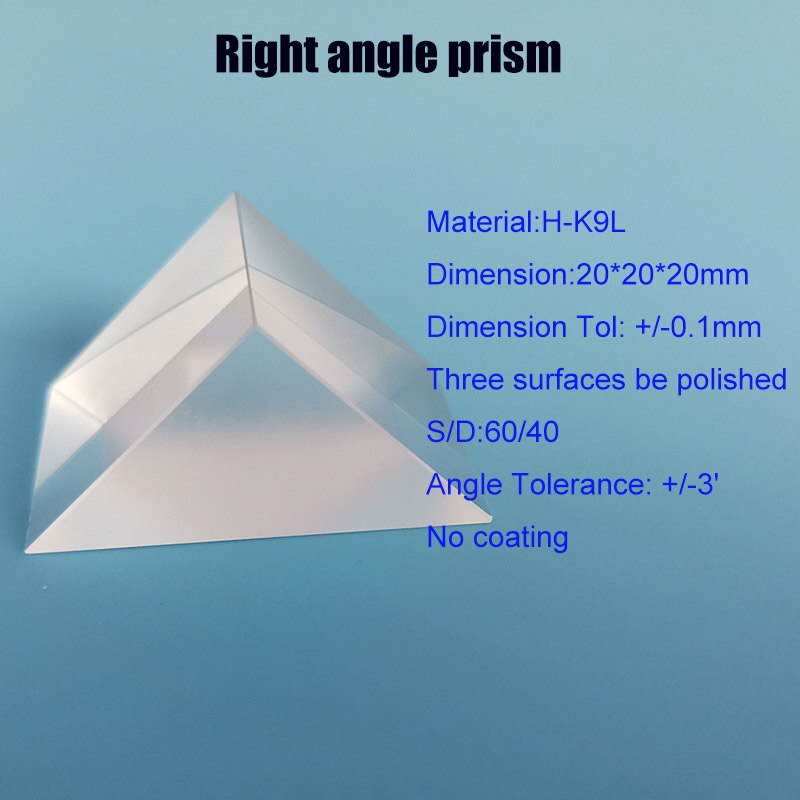 Optical Glass Prism 20*20*20mm Right Angle Triangu... – Vicedeal