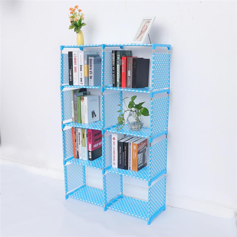 Bookshelf Beautiful Double Row of Sky Blue Dots St... – Vicedeal