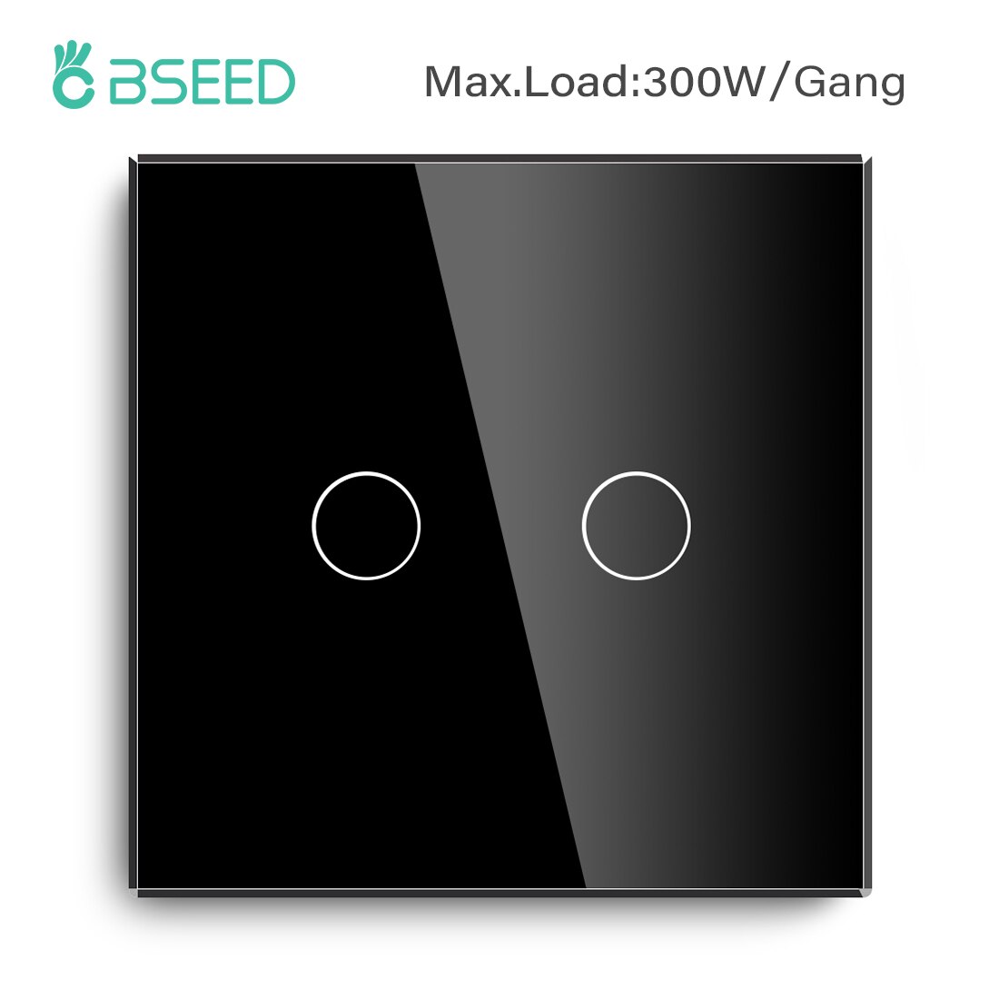 Bseed EU Standard 2 Gang 1 Way Touch Switch 300W B... – Grandado