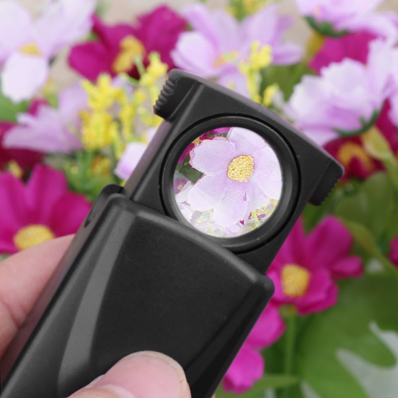 10X LED Folding Magnifier Mini Pocket Microscope L... – Grandado