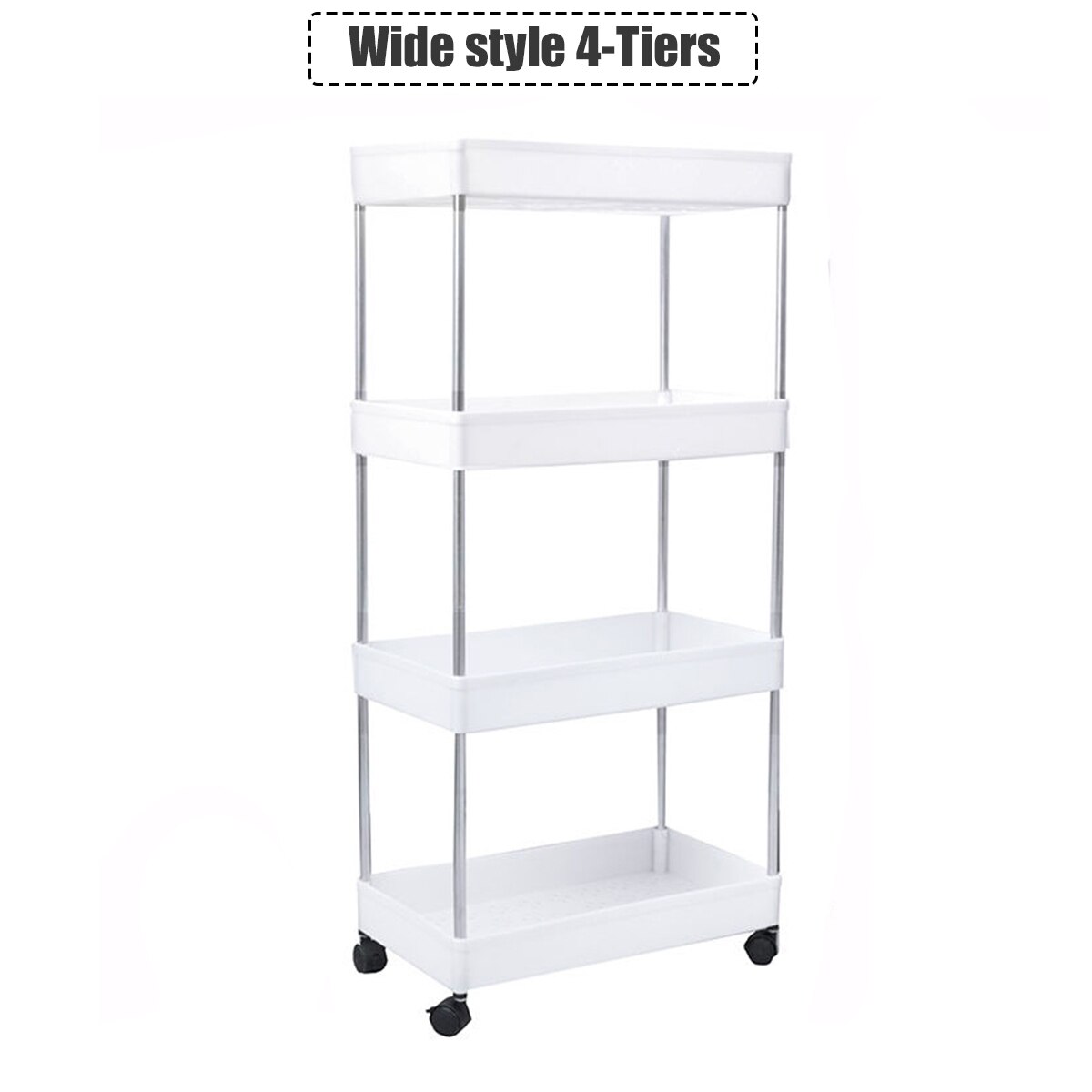4 Tier Bathroom Storage Rack 3/4 Layers Kitchen Na... – Grandado
