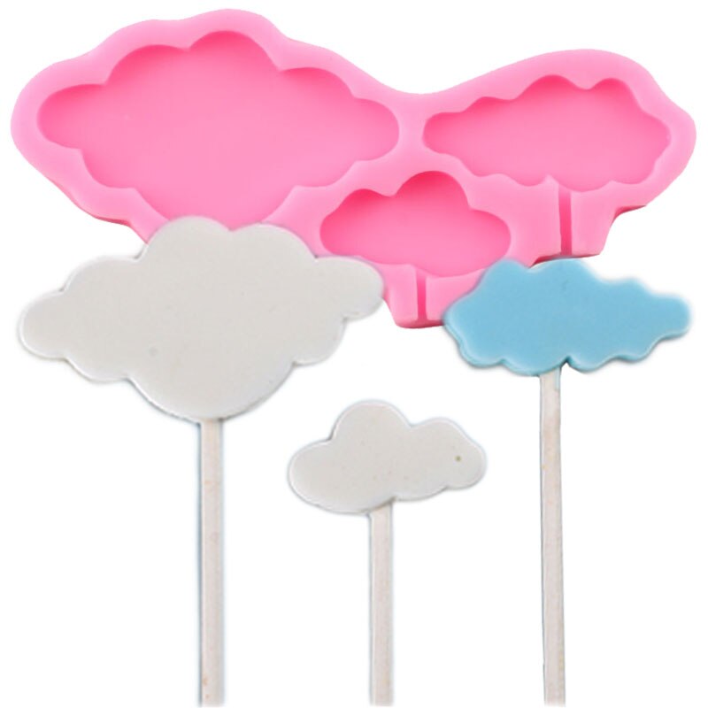 3D Cloud Lolly Siliconen Mallen Cupcake Topper Fon... – Grandado