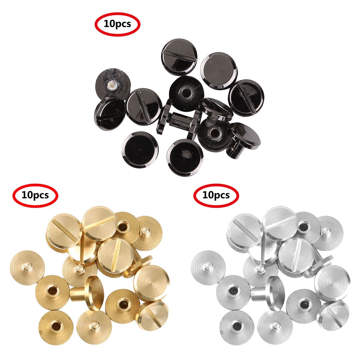 10Pc Round Flat Head Nail Rivets Punk Tack Buttons... – Grandado