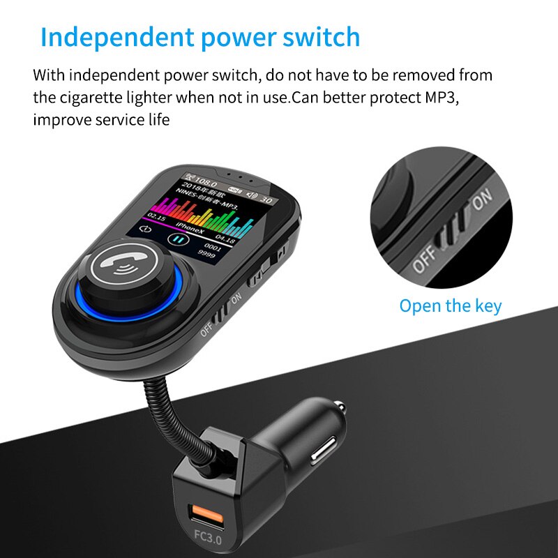 Onever G45 Car Mp3 Bluetooth 5.0 Player Color Larg... – Grandado