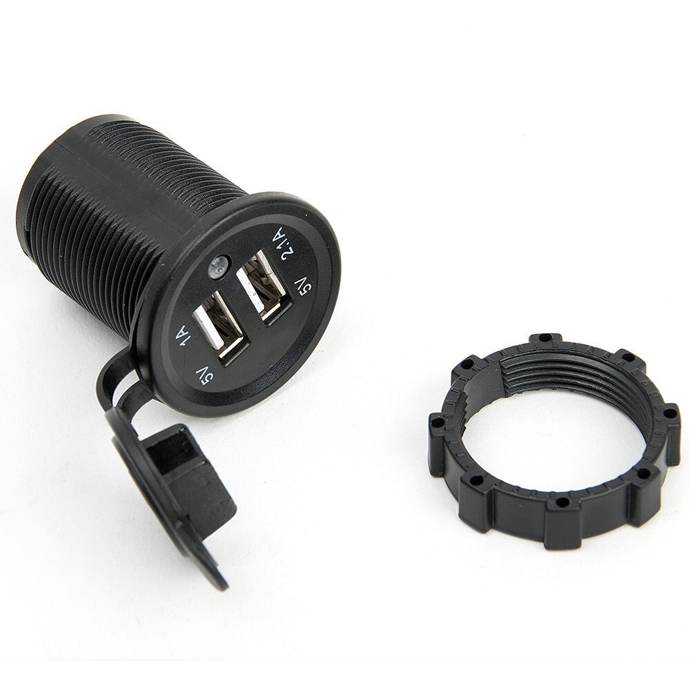 Dual USB Lader Stopcontact 12 V 1A & 2.1A voor GPS... – Grandado