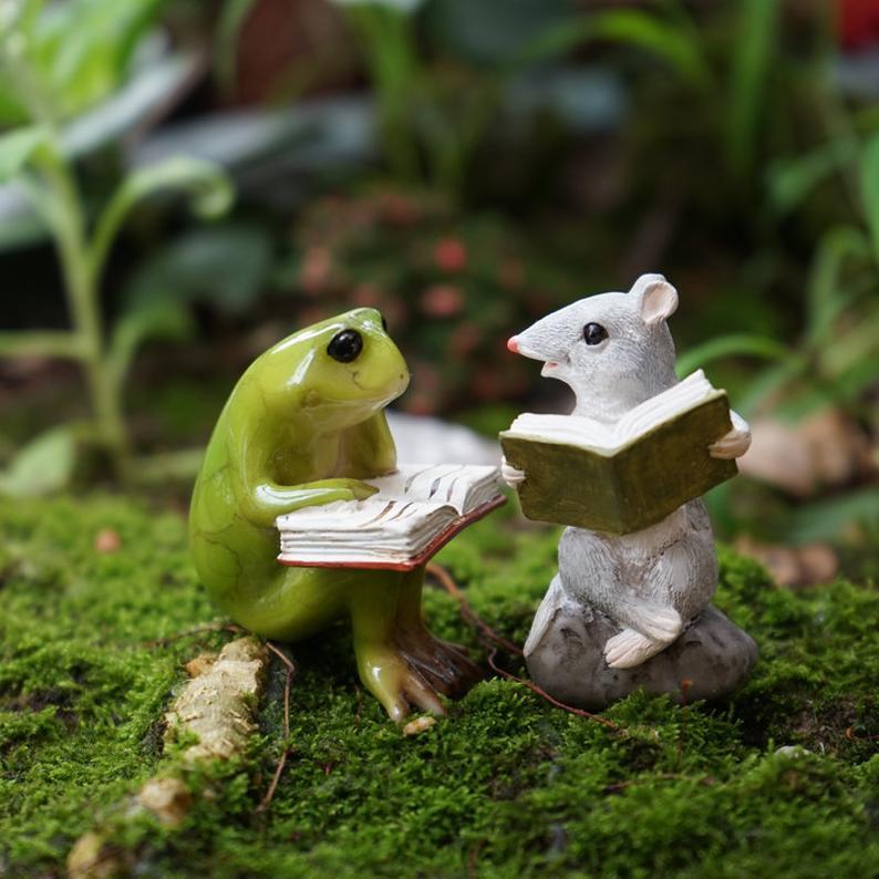 EEN set 2 stuks Miniatuur Kleine Kikker en Muis Le... – Vicedeal