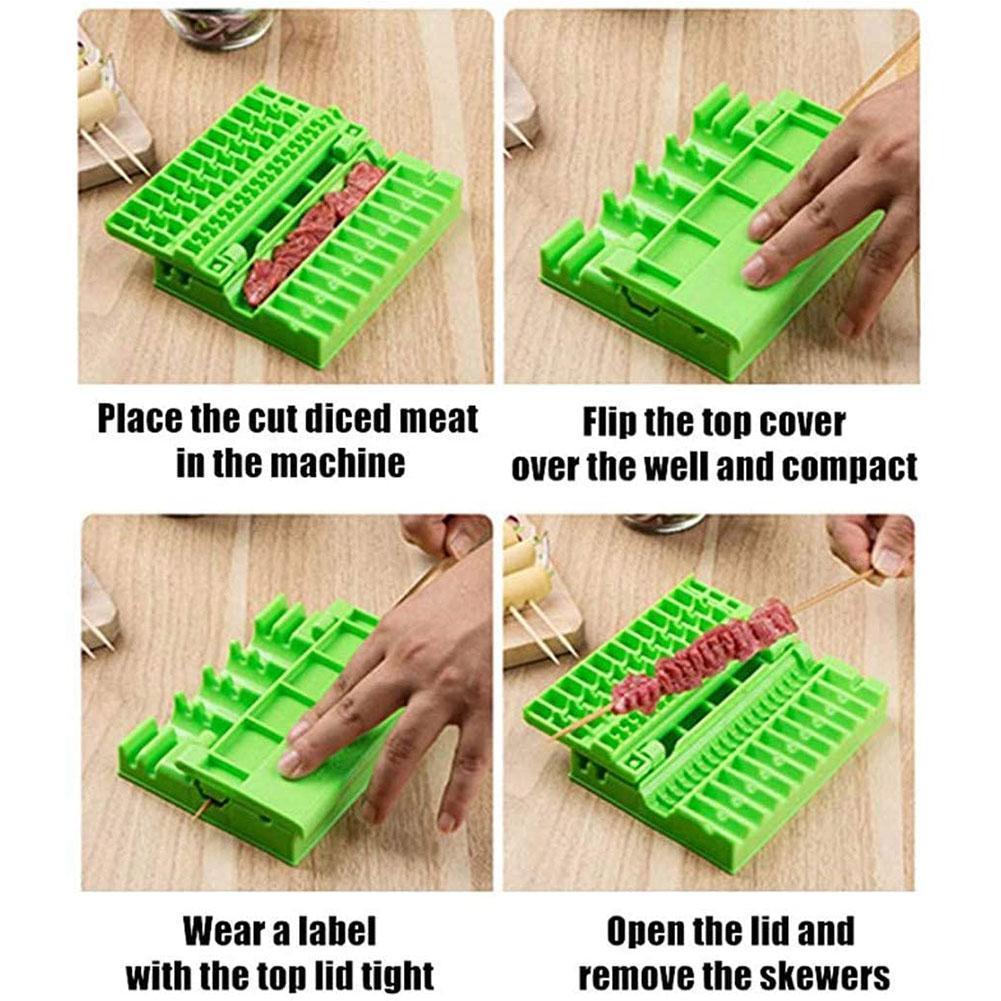 Multi-functional Double Row BBQ Meat Skewer String... – Grandado