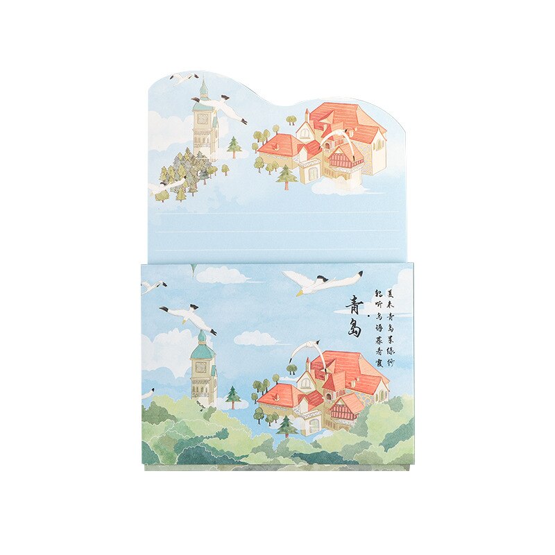 7 Cities Letter Paper Set Cartoon City Set Combina... – Grandado