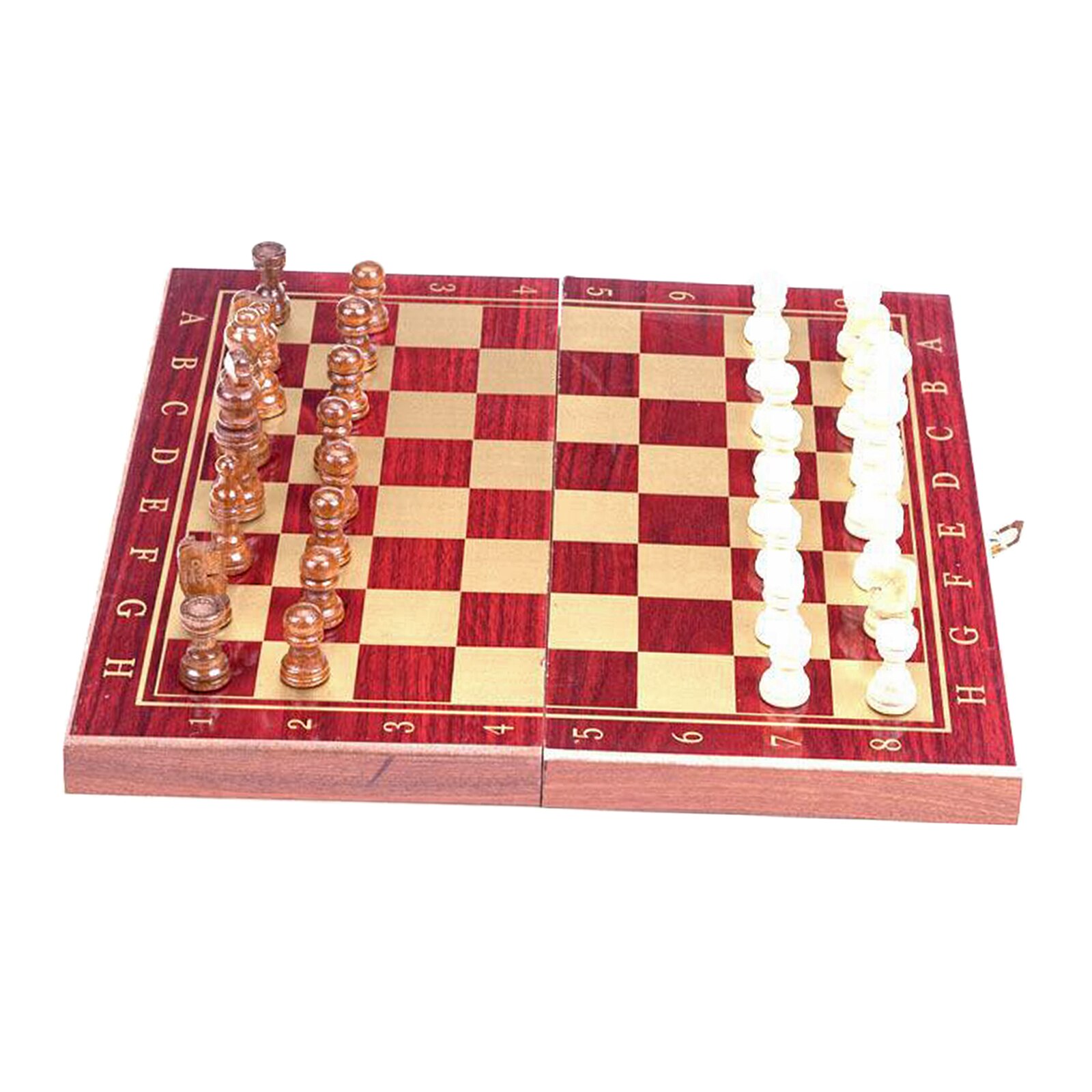 Wooden Chess Set with Storage Box, Crafted Folding... – Vicedeal