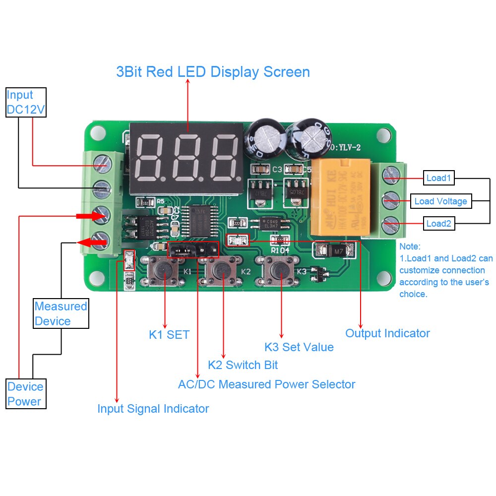 DC 12V 0-5A Current Detector Current Switch Relay ... – Grandado