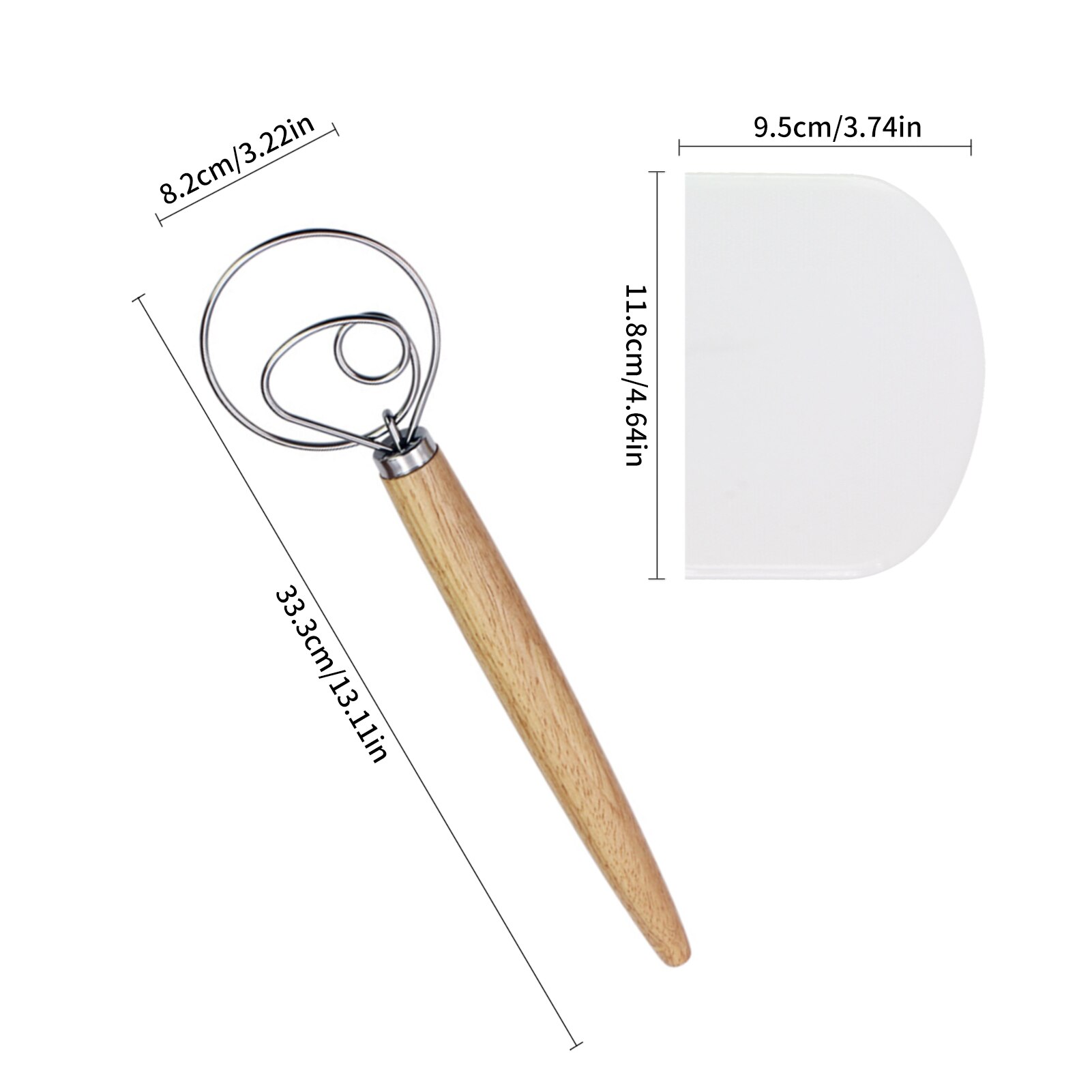 Bread Flour Whisk Blenders Mixer Tool Twist For Do... – Grandado