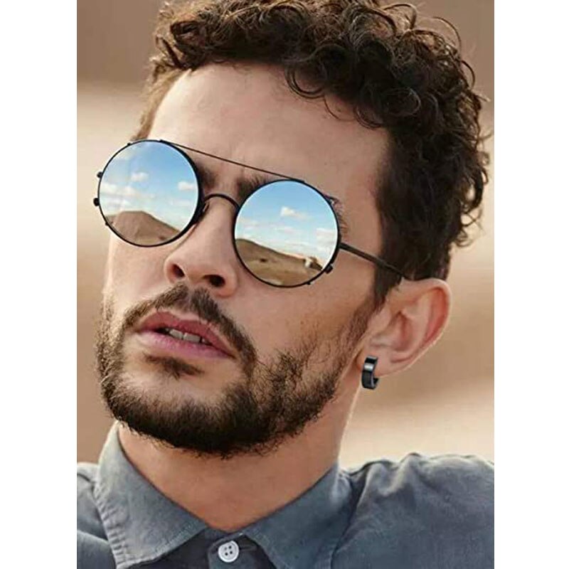 10 Pairs Stainless Steel CZ Black Silver Stud Earr... – Grandado