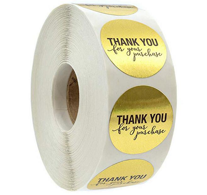 Dhl Of Fedex 20 Roll Ronde Goud Zilver Dank U Stic... – Vicedeal