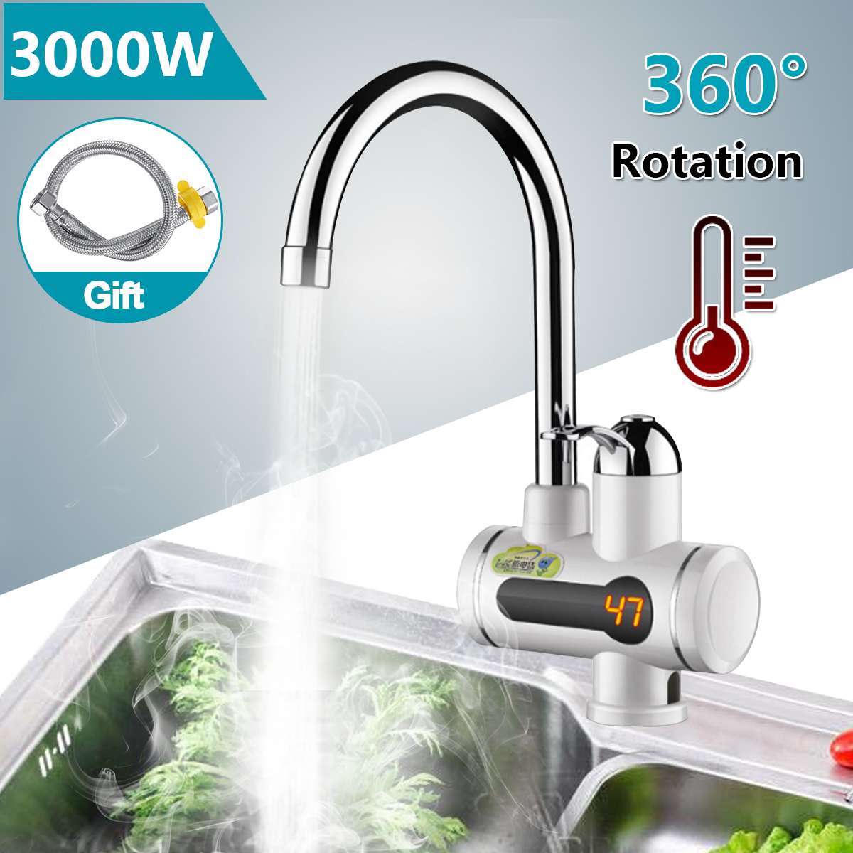 220V 3000W Elektrische Kraan Boiler Elektrische Ta... – Vicedeal