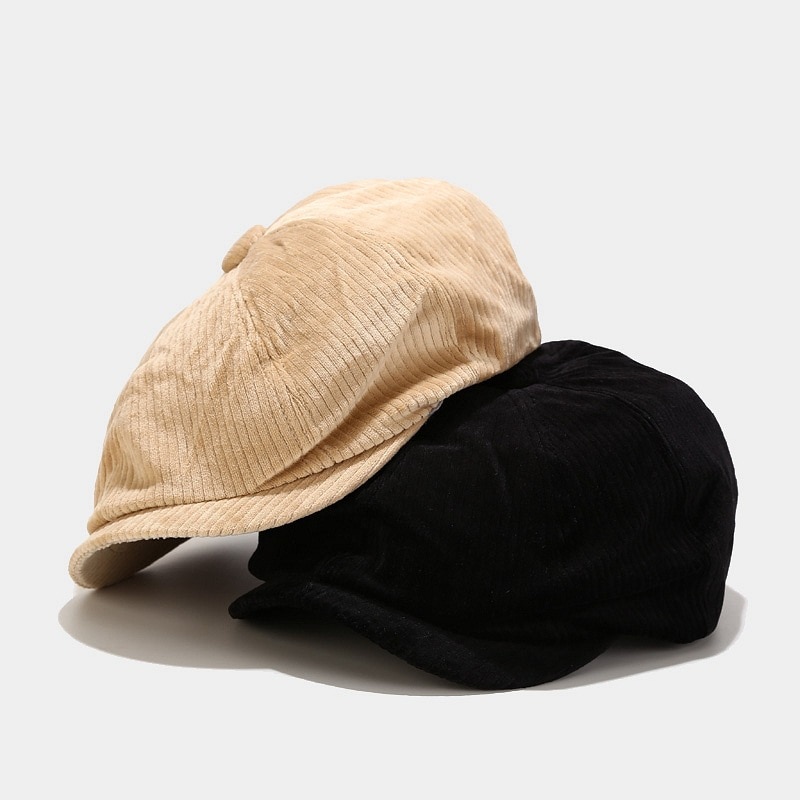 Women Newsboy Hats Autumn Vintage Herringbone Octa... – Grandado