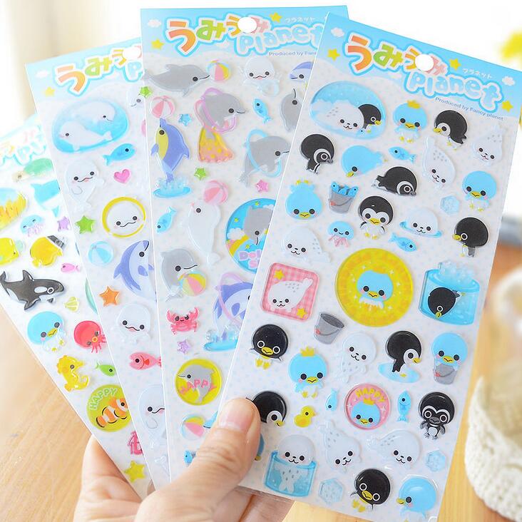 24 stk/parti sl-qx sea world delfin pingvin tegnes... – Vicedeal