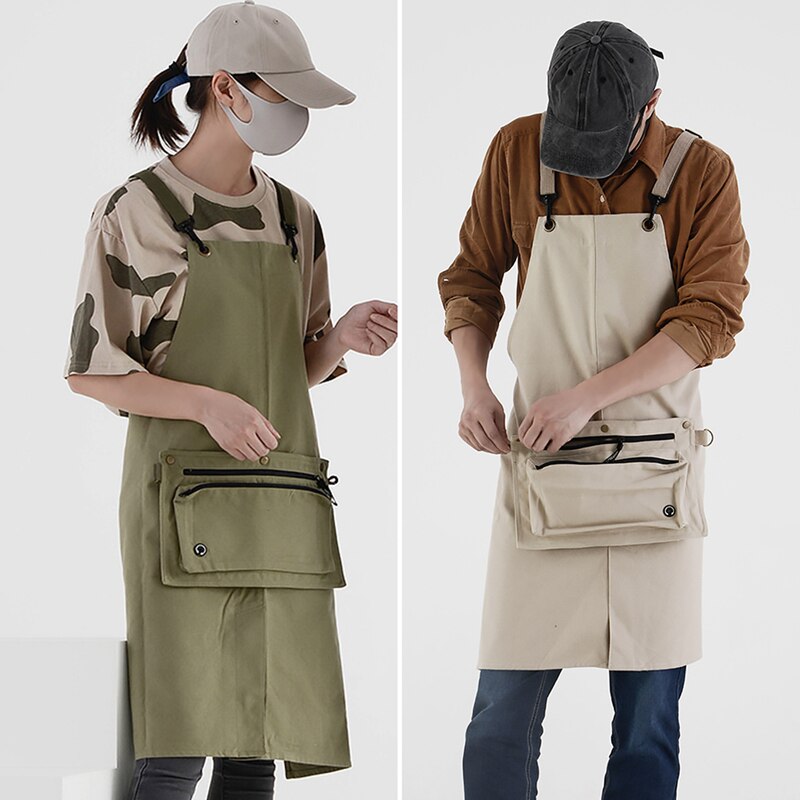 Cotton Canvas Waterproof Apron Hairdresser Aprons ... – Vicedeal