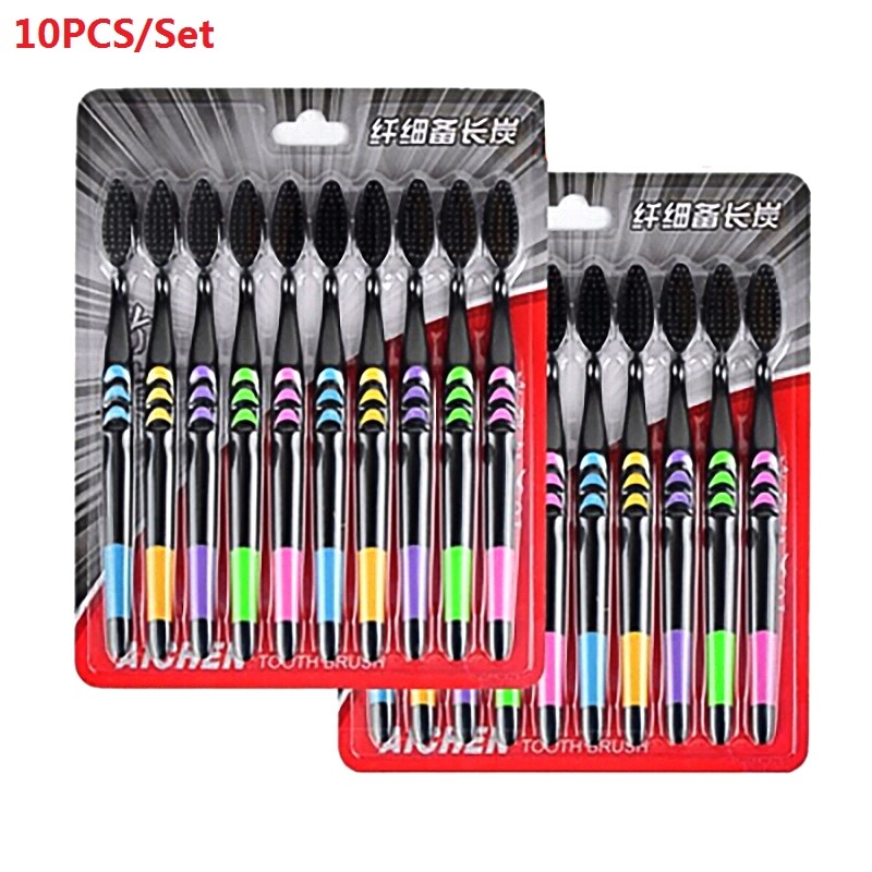 10Pcs Soft Familie Bamboe Tandenborstel Set Houtsk... – Grandado