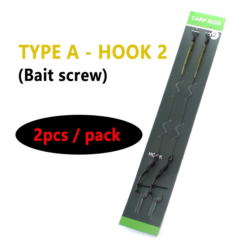 2PCS Carp Fishing Line Ready Tied Carp Hair Rigs W... – Grandado