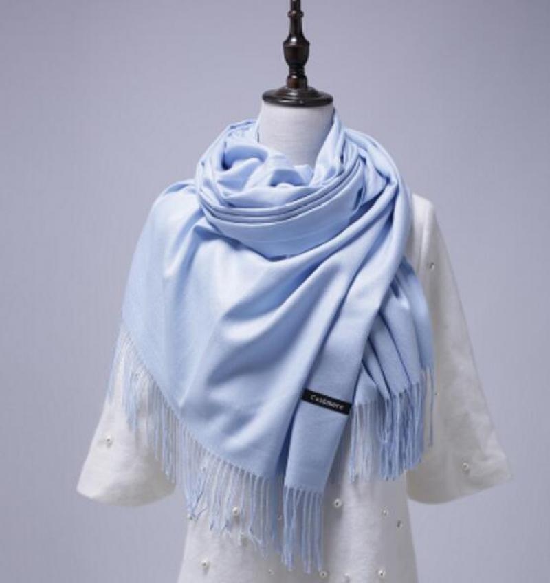 Women Tassel Cashmere Scarves Candy Color Winter S... – Grandado