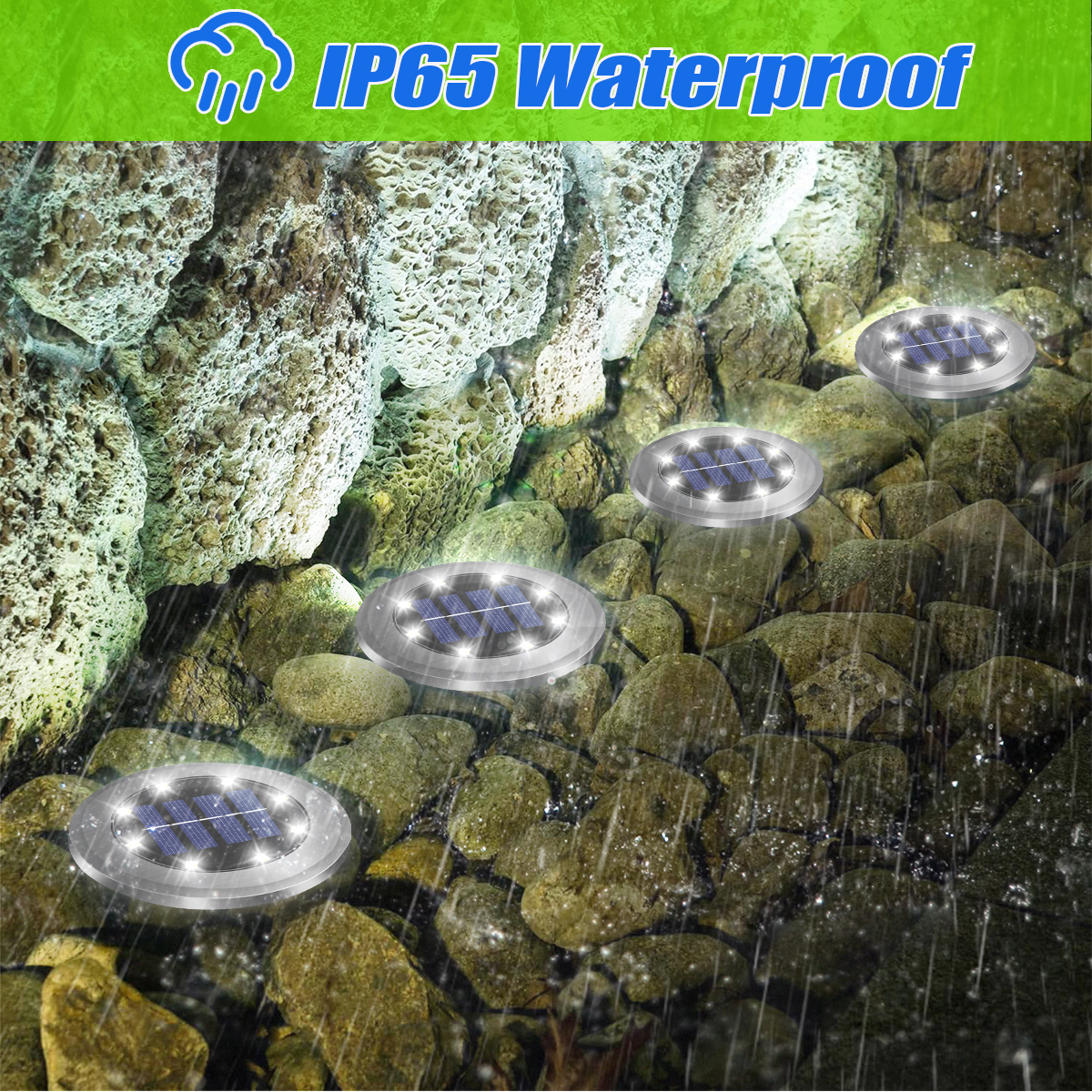 Solar Ground Lights LED Waterproof Solar Garden Li... – Grandado