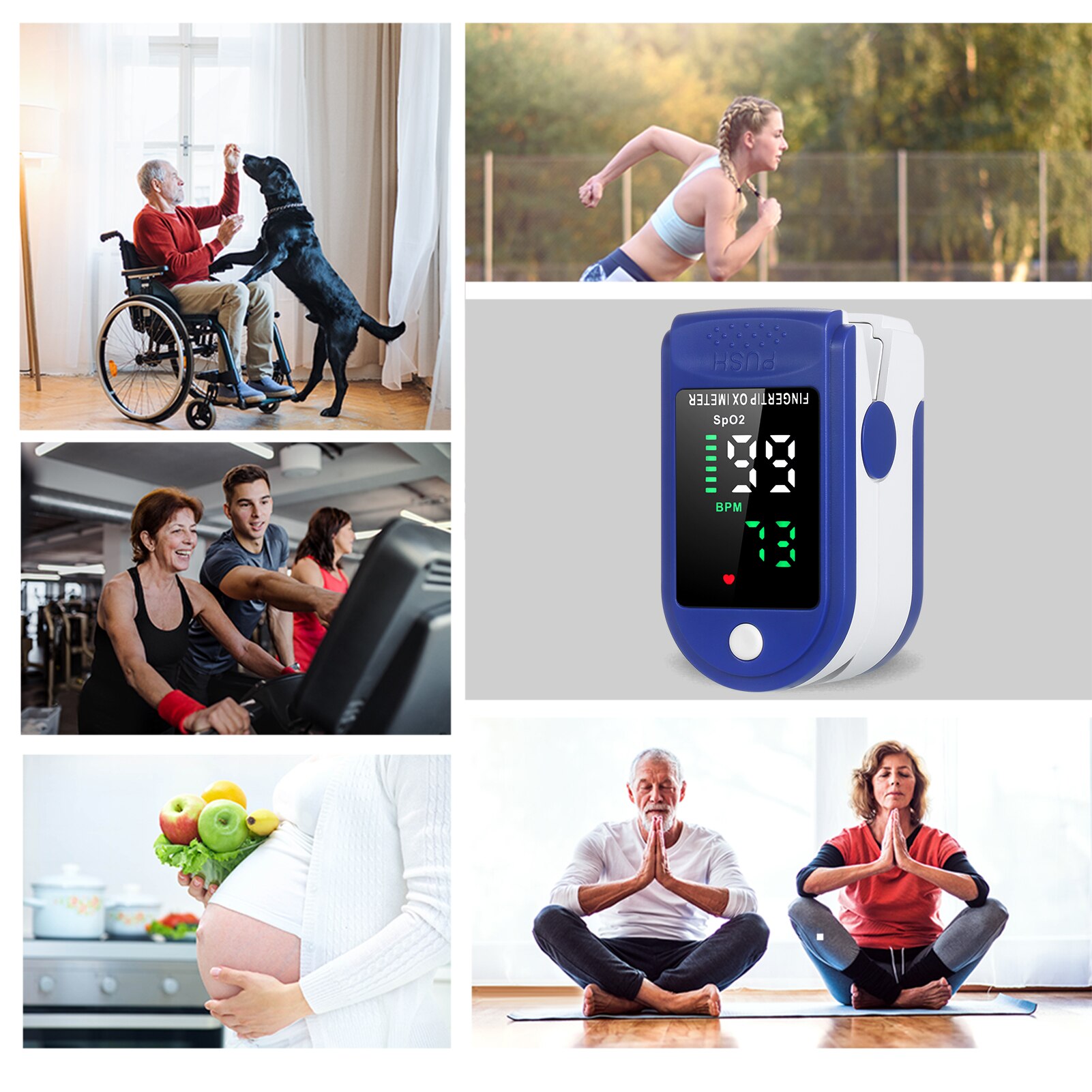 Digital Finger Pulse Oximeter OLED Blood Oxygen He... – Vicedeal