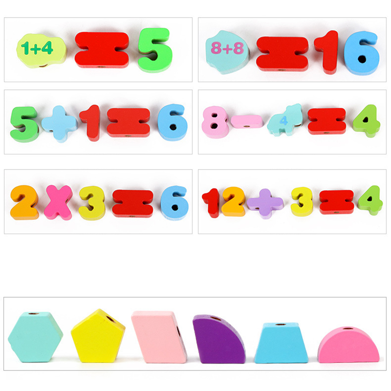35/51Pcs Blocks Numbers letters round beads Block ... – Grandado