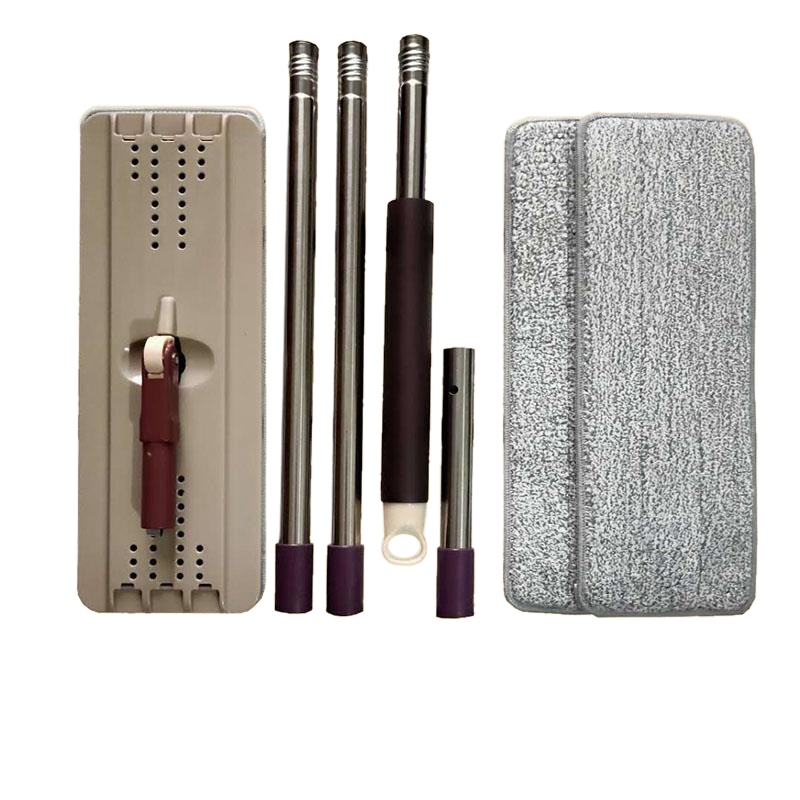 Floor Mop with 2Pcs Cloth Quick-Drying Mop One Mop... – Grandado