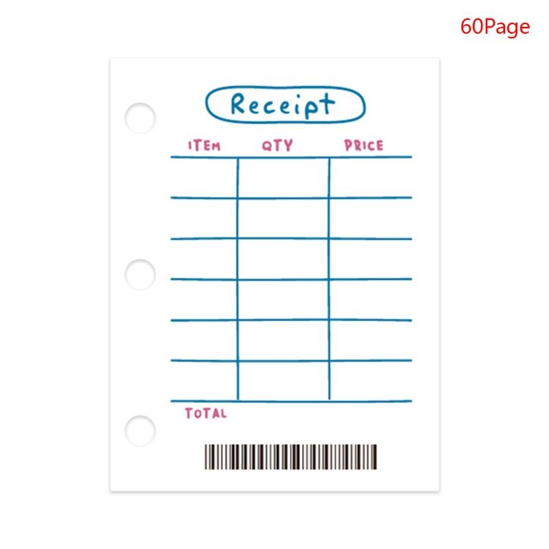 60 Sheets 60x80mm Mini 3 Hole Loose Leaf Binder No... – Vicedeal