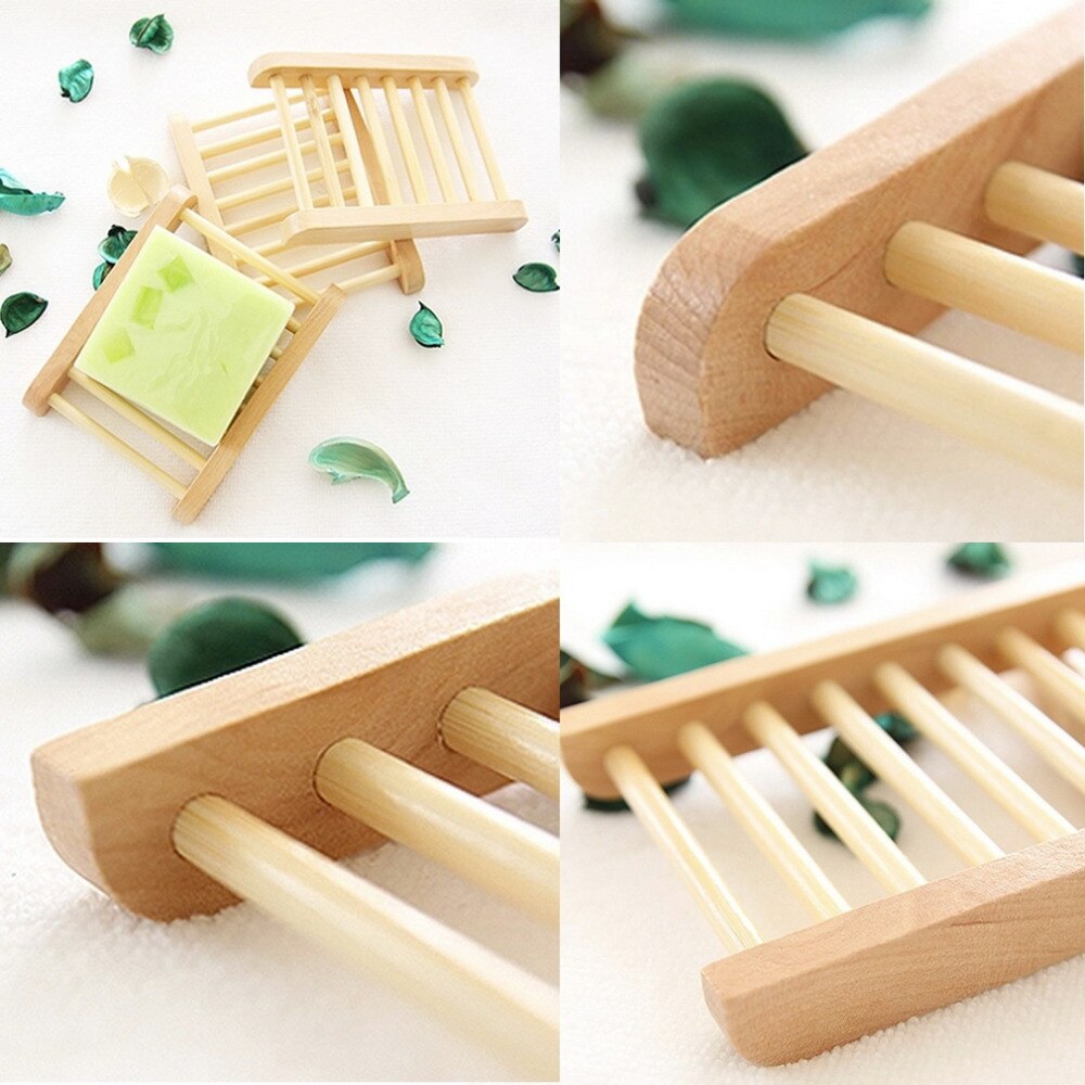 Natürliche Holz Seife Dish Holz Seife Tray Halter ... – Vicedeal