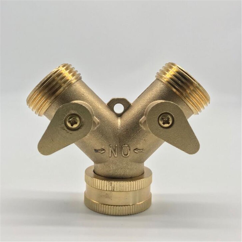 Hose Pipe Splitter 3/4 Inch Brass Garden Double Pa... – Grandado