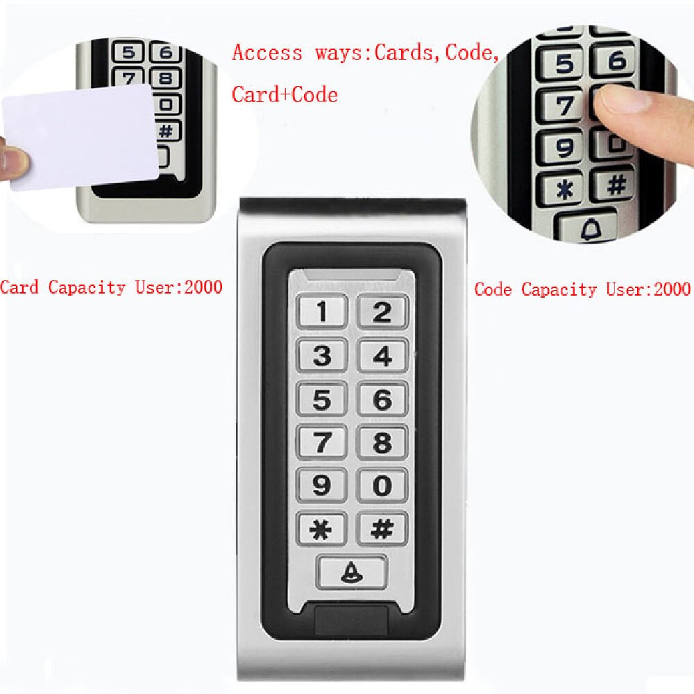 Metal 125KHz Rfid Card Access Control Keypad 2000 ... – Grandado