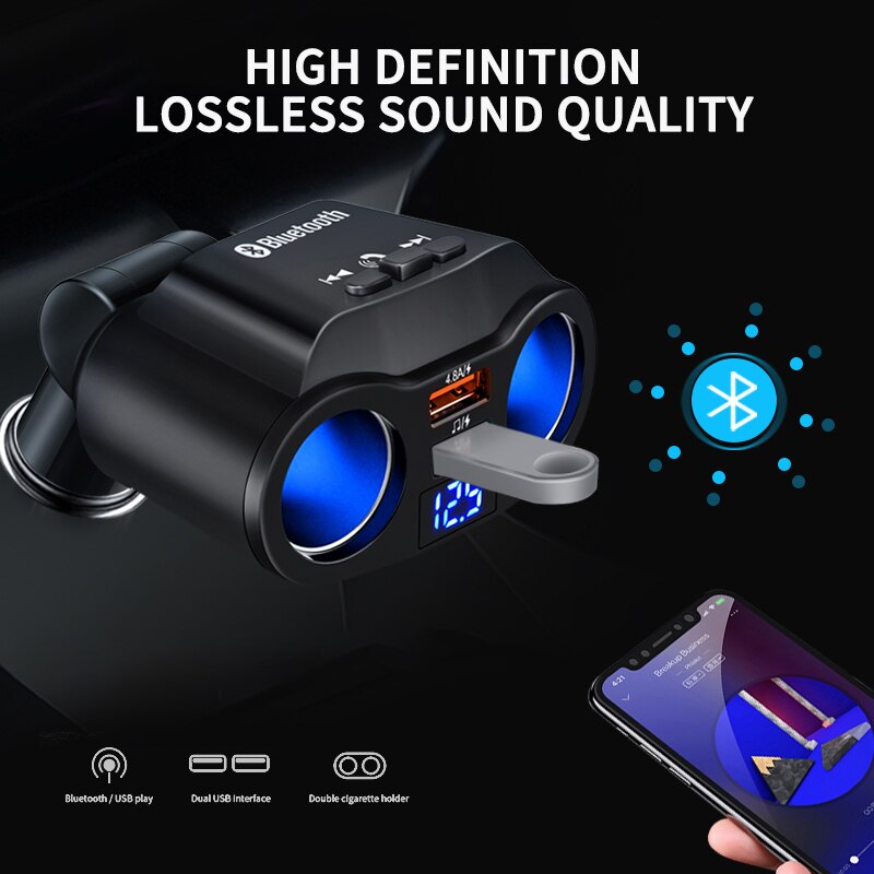 Car Cigarette Lighter Socket Splitter Plug Dual US... – Grandado