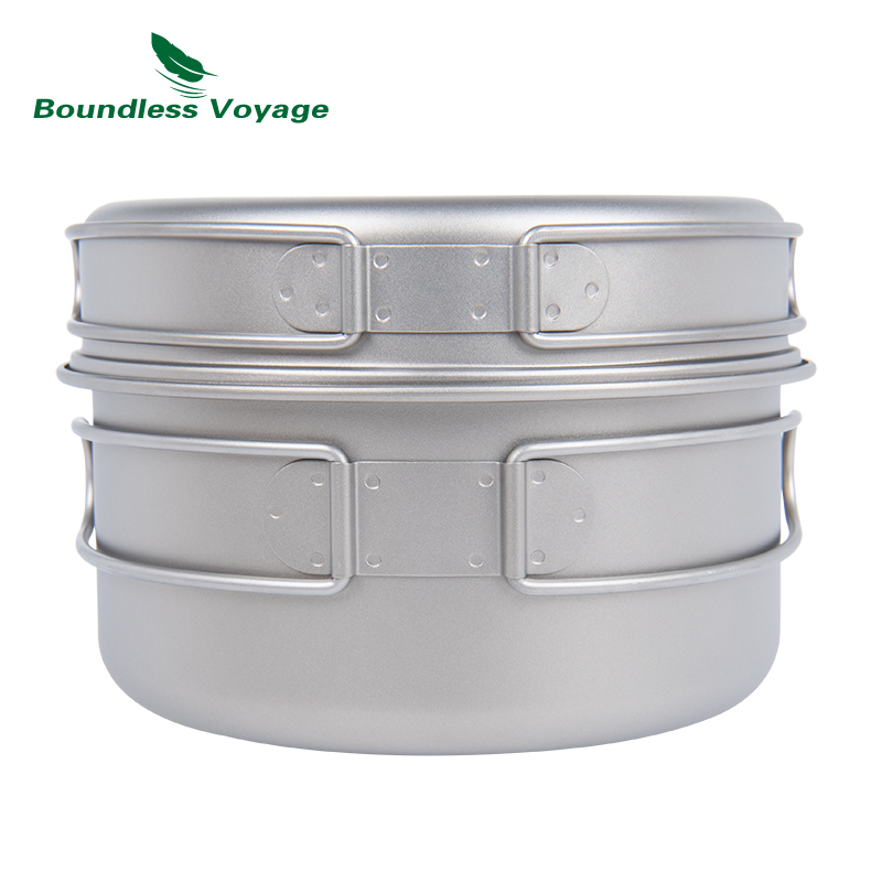 Boundless Voyage Outdoor Titanium Pot Pan Set with... – Grandado