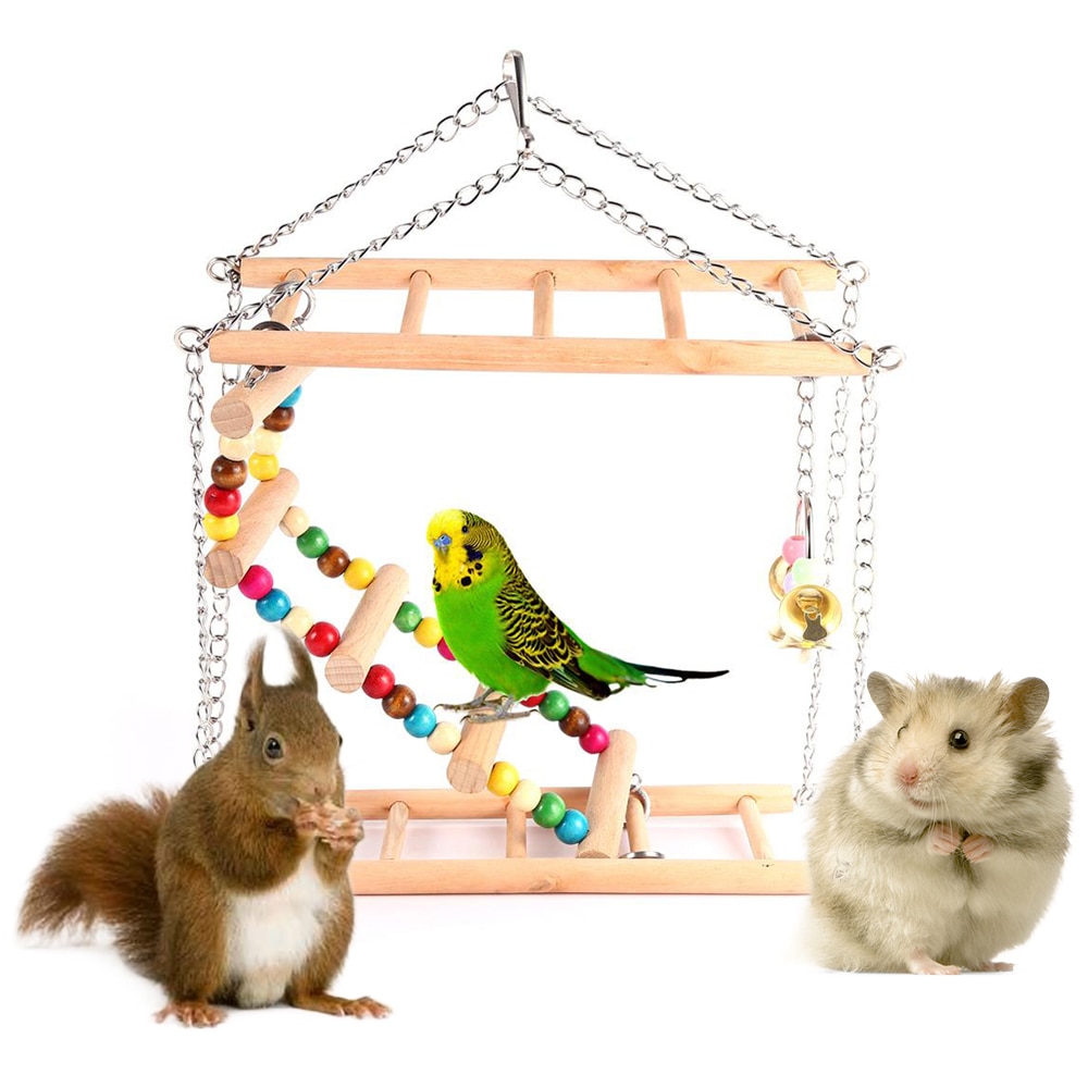 Huisdier Vogel Speelgoed Opknoping Houten Swing Vo... – Grandado