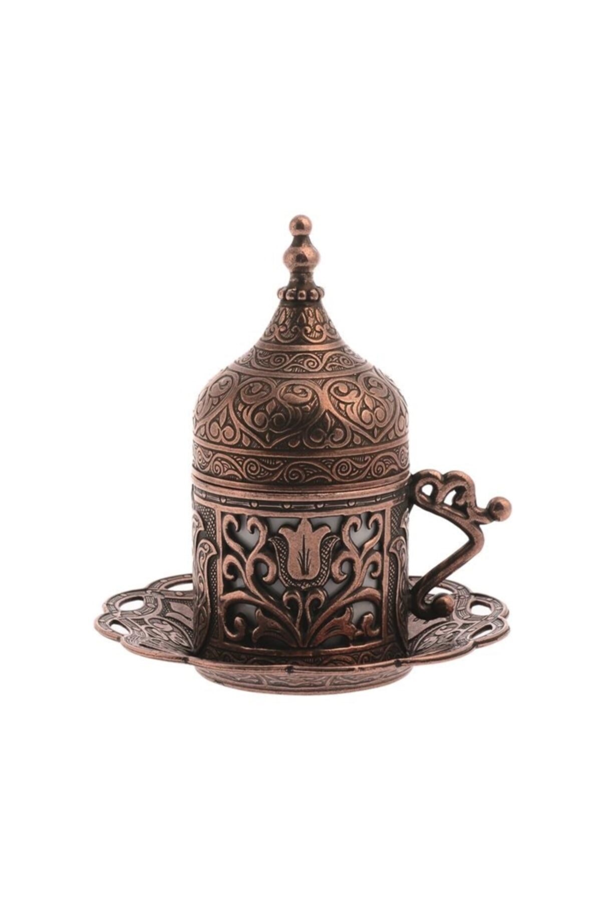 Handcrafted Copper Cup with Ottoman Pattern Covere... – Grandado