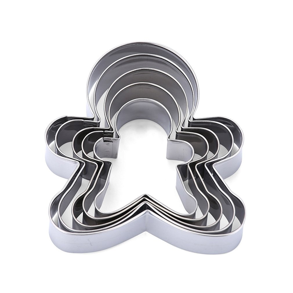 5PCS Stainless Steel Cookie Cutter Gingerbread Man... – Grandado