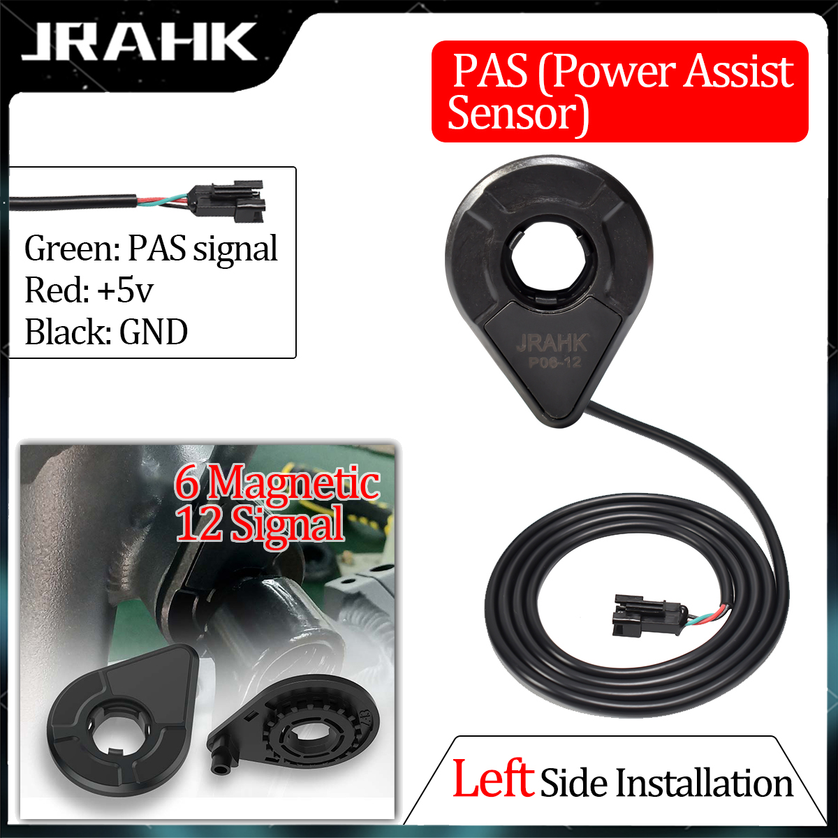 JRAHK 6 Magnets Single Hall PAS Sensor Pulse Assis... – Vicedeal
