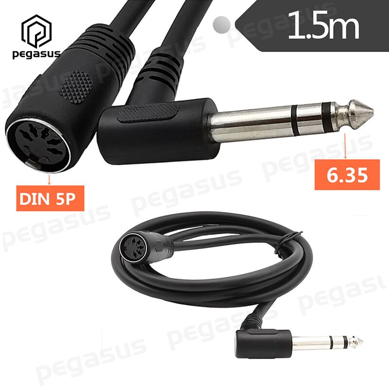 6.35Mm Stereo 1/4 "Jack Plug Naar 5 Pin Midi ... – Vicedeal