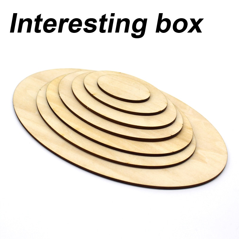 Oval wooden board 3mm linden wooden board DIY hand... – Grandado